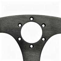China Universal 320mm D Shaped Flat Rally Car Steering Wheel Black Leather For Drifting Vehicles for sale
