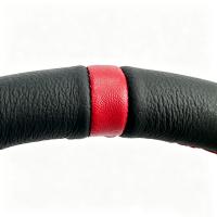 China Universal 320mm D Shaped Flat Rally Car Steering Wheel Black Leather For Drifting Vehicles for sale