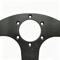 China Lightweight Suede Racing Steering Wheels 6 Hole Black Suede 6061 Aluminum 350mm for sale