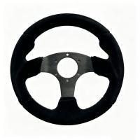China 280mm Flat Bottom Lightweight Steering Wheel Black Suede For Drift & Racing Cars for sale