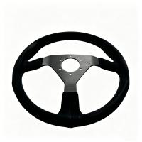 China Aluminum Alloy Suede Racing Steering Wheel 6 Bolt 6x70mm 350mm Deep Dish 36mm for sale