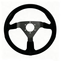 China Aluminum Alloy Suede Racing Steering Wheel 6 Bolt 6x70mm 350mm Deep Dish 36mm for sale