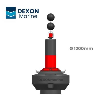China 1200mm Dia Marine Navigation Buoy Isolated Danger Mark Buoy With Polyethylene Shell for sale