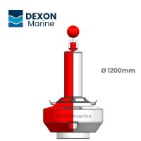 China Safe Water Buoys For Hazardous Markings , Dia 1200mm Floating Boat Buoys Red And White for sale
