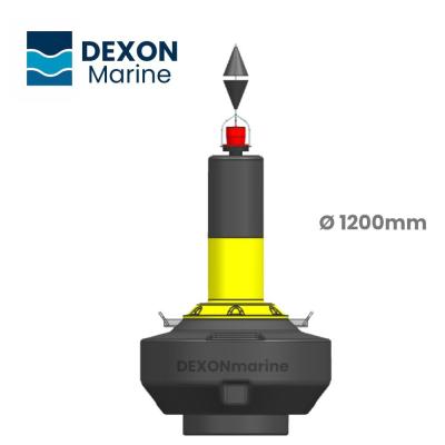 China Diameter 1200mm Cardinal Marker Marine Buoys Boat Navigation Buoys OEM Logo for sale