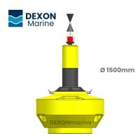 China Diameter 1500mm Cardinal Mark Buoy Yellow Navigation Buoy For Rivers Or Ports for sale