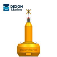 China OEM 1800mm Yellow IALA Special Mark Buoy Navigation Aid Buoy With X Topmark for sale
