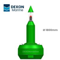 China High Visibility Green Lateral Navigation Buoy 1800mm For Coastal And Offshore Marking for sale