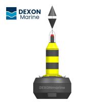 China Polyethylene Marine IALA Cardinal Buoy 1800mm Dia With Topmark And LED Light for sale