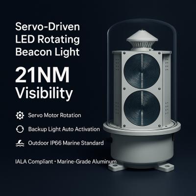 China Servo Driven Rotating Marine Beacon With Backup Power LED Marine Beacon Light for sale