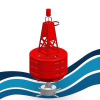 China 2400 mm Low-Maintenance LLDPE Polyethylene Navigation Buoy for IALA Channel Marking and AIS AtoN Integration for sale