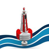China 2600 mm LLDPE Polyethylene Marine Navigation Buoy with Integrated Solar Power, for Coastal, Offshore and Harbour Applications for sale