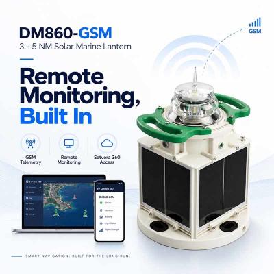 China DM860-GSM 3–5 NM Solar Marine Lantern with GSM Remote Monitoring for sale