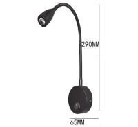 China Wall Lamp LED Flexible Gooseneck Tube 25mm Switch Study Reading Sconce Light 3W for sale