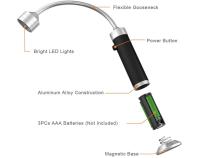 China 11cm Flexible Gooseneck Desk Lamp Tube Arm 75 Lumens For Party Office for sale