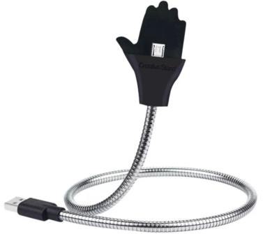 China Palms USB Light Gooseneck Metal Hose Phone USB Charging Cable 50cm for sale