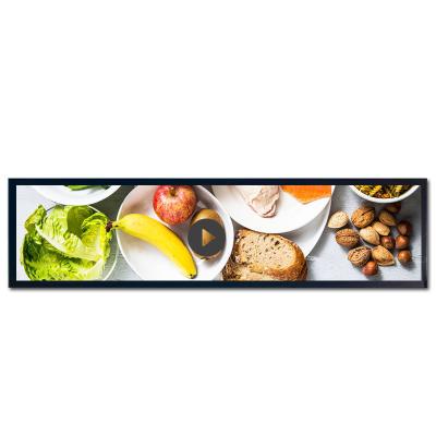China 28 Inch Stretched Bar LCD 1920x360 High Brightness 500cd/m2 LVDS TFT Display for sale