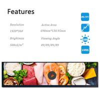 China 28 Inch Stretched Bar LCD 1920x360 High Brightness 500cd/m2 LVDS TFT Display for sale