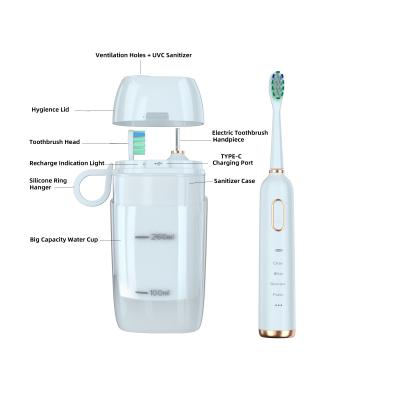 China Multifunctional Rechargeable Electric Toothbrush With Intelligent Disinfect Air Drying for sale