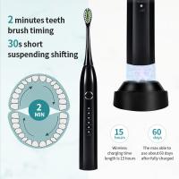 China Black 3.7V Rechargeable Electric Toothbrush Automatic With Sonic Motor for sale