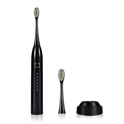 China Adult Sonic Power Toothbrush , Automatic Electric Black Toothbrush IPX8 for sale