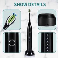 China Black 3.7V Rechargeable Electric Toothbrush Automatic With Sonic Motor for sale