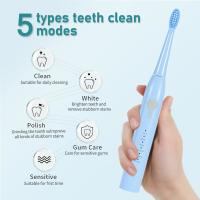China Automatic Child Electric Toothbrush , Blue Ipx7 Waterproof Toothbrush for sale