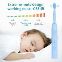 China Automatic Power Kids Electric Toothbrush IPX7 Waterproof Blue Color for sale