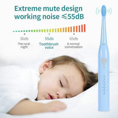 China Automatic Power Kids Electric Toothbrush IPX7 Waterproof Blue Color for sale