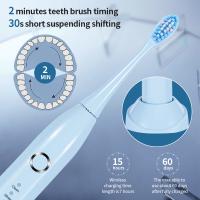 China 2 Minutes Sonic Blue Toothbrush , IPX8 Adult Electric Toothbrush for sale
