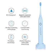 China 2 Minutes Sonic Blue Toothbrush , IPX8 Adult Electric Toothbrush for sale