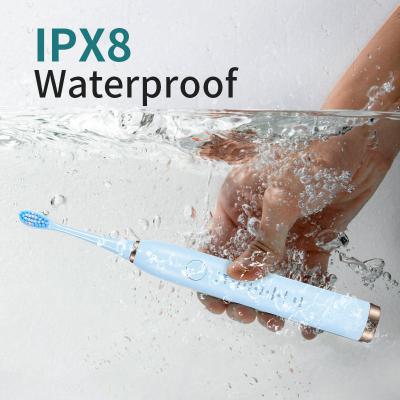 China 1200mAh Automatic Travel Electric Toothbrush IPX7 Blue Color 235mm Size for sale