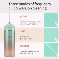 China Mini 3 Modes Rechargeable Water Flosser With 1250mah Lithium Battery for sale