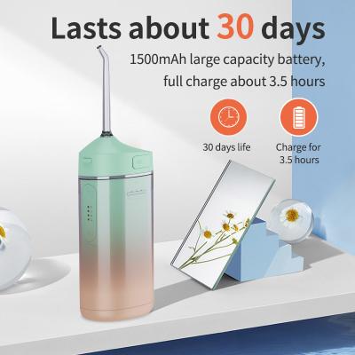 China 3.7V 2A Water Flosser Portable , Dental Water Irrigator With USB Type C Charging for sale