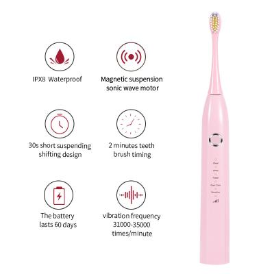 China Rechargeable Sonic Electric Toothbrush 1200mAh With 15 Modes for sale