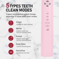 China IPX7 Electric Sonic Toothbrush Pink With 1200mAh Lithium Battery for sale