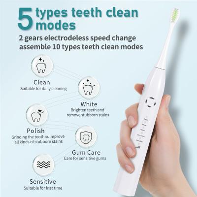 China 1200mAh Rechargeable Electric Toothbrush IPX7 Waterproof Multipurpose for sale