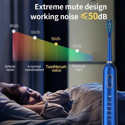 China Outdoor Electric Sonic Vibration Toothbrush Blue Bake Paint For Adult for sale