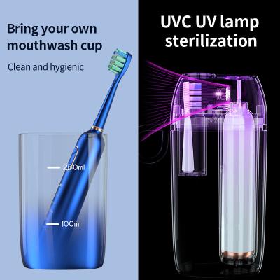 China 1500mAh Adults Electric Toothbrush Soft Bristle Type Wireless Charging for sale
