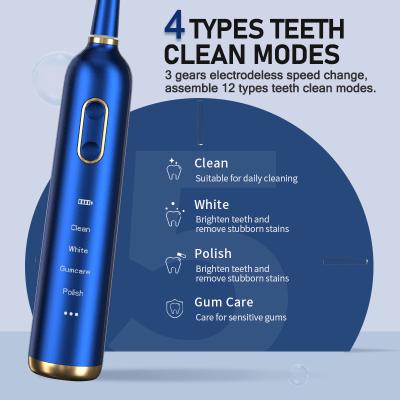 China 1500mAh Sonic Electric Toothbrush Intelligent Portable With 12 Modes for sale