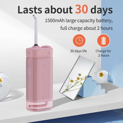 China High Pressure Water Flosser Professional Cordless Dental Oral Irrigator 1100mah for sale