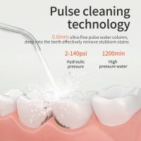 China 1250mAh Water Flosser Teeth Cleaner With 160ml Water Tank Capacity OEM for sale