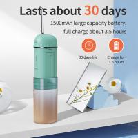 China Green Rechargeable Water Flosser Cordless Teeth Cleaner For Adult for sale