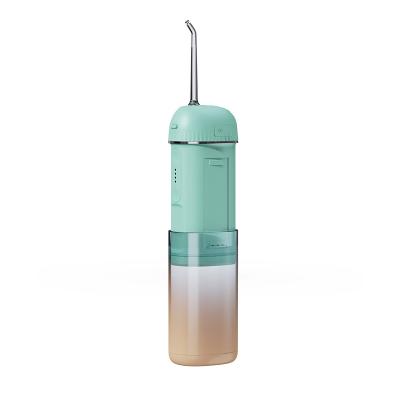 China Green Rechargeable Water Flosser Cordless Teeth Cleaner For Adult for sale