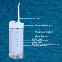 China Customized IPX7 Mini Water Flosser With 225ml Pumping Tank With 1100mAh Battery for sale