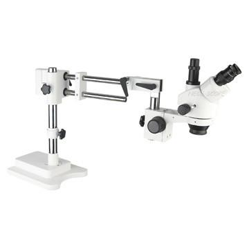 China Binocular Boom Stand Stereo Zoom Microscope Double Arm For PCB Inspecition for sale