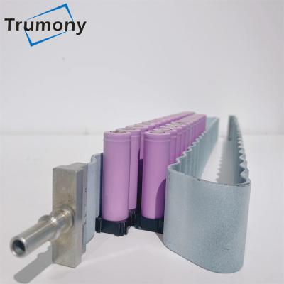 China Alu Extruded Bending Snake Shaped Cooling Tube For 18650 Cylindrical Cells for sale