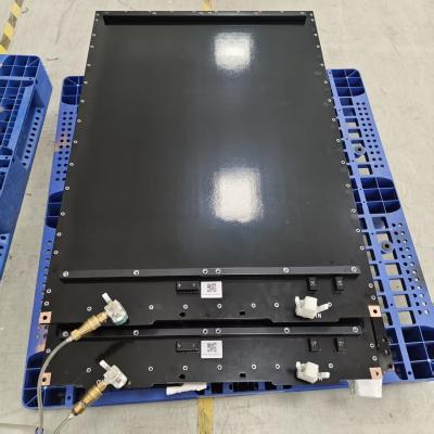 China Stamped Aluminum Battery Pack Lower Enclosure with Brazed Liquid Cooling Plate & PU Foam Insulation for sale