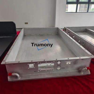 China Aluminum Battery Tray Bottom Enclosure 1060x616x120mm Friction Stir Welded 48S Bus Pack for sale