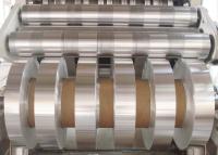 China Narrow Aluminium Strips For Radiator , Aluminium Sheet Coil Silver Color for sale
